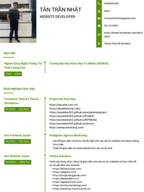 Cv Tran Nhat Tan Pdf