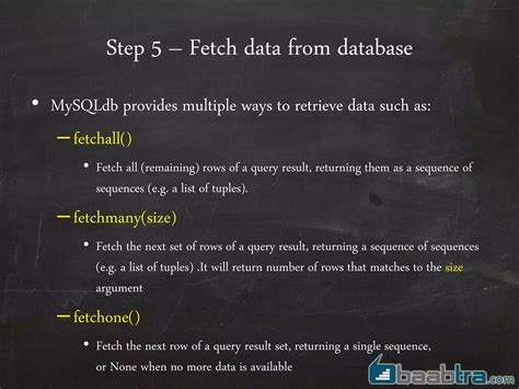 database connectivity in python pptx