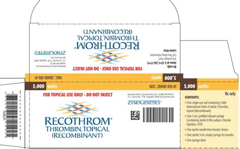 Recothrom Fda Prescribing Information Side Effects And Uses