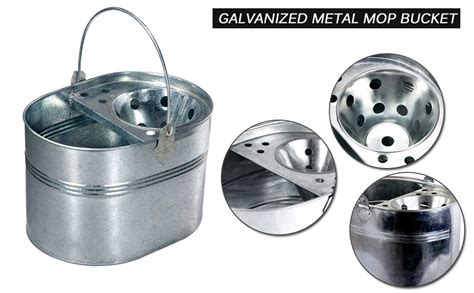 Best House Galvanized Metal Mop Bucket 15 Litre Strong And Durable