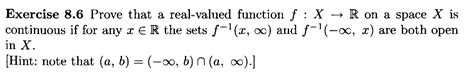 solved exercise 8 6 prove that a real valued function f