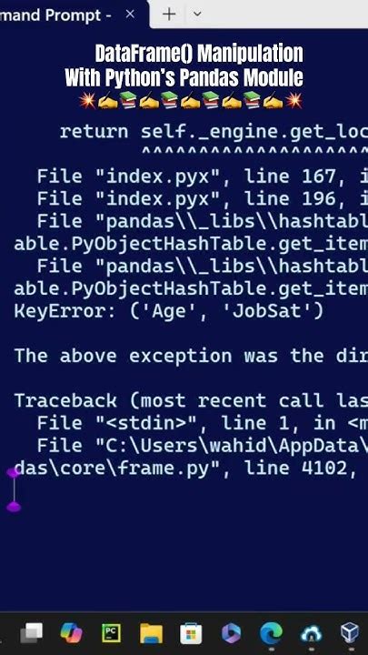 dataframe manipulation with python s pandas module 💥📚 ️ youtube