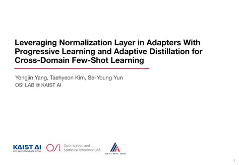 Presentation File Of Paper Leveraging Normalization Layer In Adapters With Progressive Learning