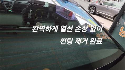 대전 자동차 소나타 뒷유리 썬팅 열선 손상 없이 제거 하기 대전뒷유리썬티제거 대전자동차썬팅제거 대전차량뒷유리썬팅제거 뒷유리썬팅열선손상없이제거 뒷유리썬팅제거