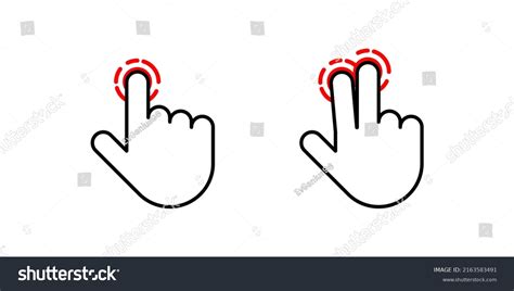 Touch Gesture Icon Set Scroll Gesture Stock Vector Royalty Free Shutterstock