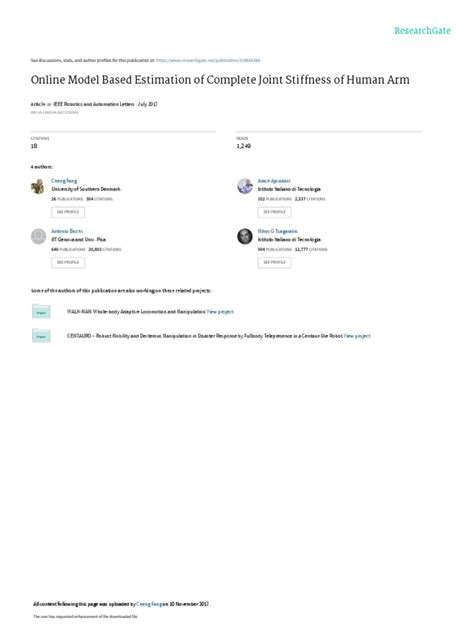 Human Arm Joint Stiffness Fang Pdf Eigenvalues And Eigenvectors Euclidean Vector