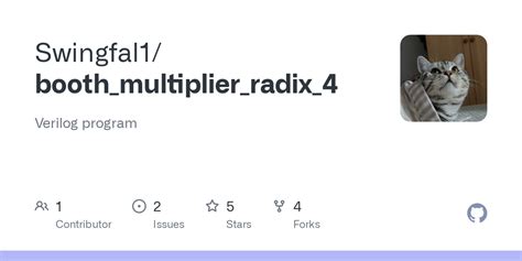 GitHub Swingfal Booth Multiplier Radix Verilog Program