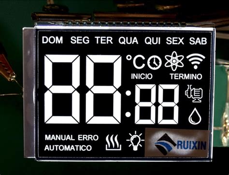 Customize 7 Segment 6 Digits Monochrome Lcd Display Module Custom Seven