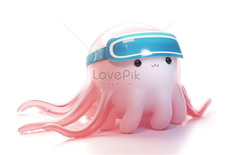 선글라스를 쓴 해파리 일러스트 무료 다운로드 Lovepik