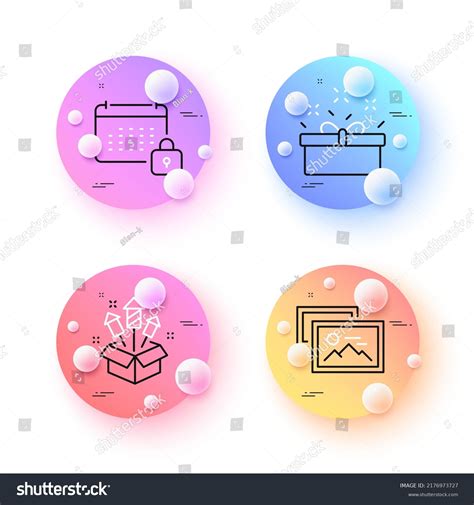 Fireworks Rocket Calendar Photo Album Minimal Stock Vector Royalty