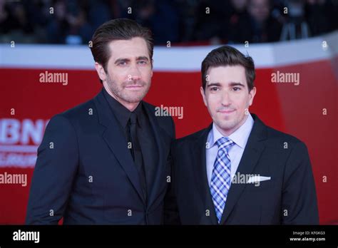 Rome Italy 28th Oct 2017 Us Actor Jake Gyllenhaal And Jeff Bauman