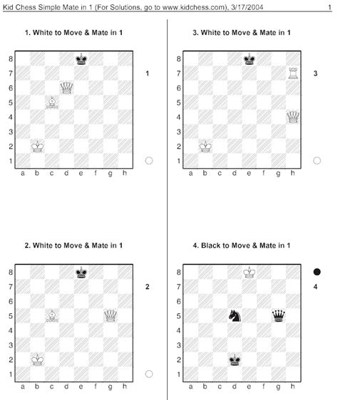 Chess Puzzles Printable Worksheets Pdf Printable Templates