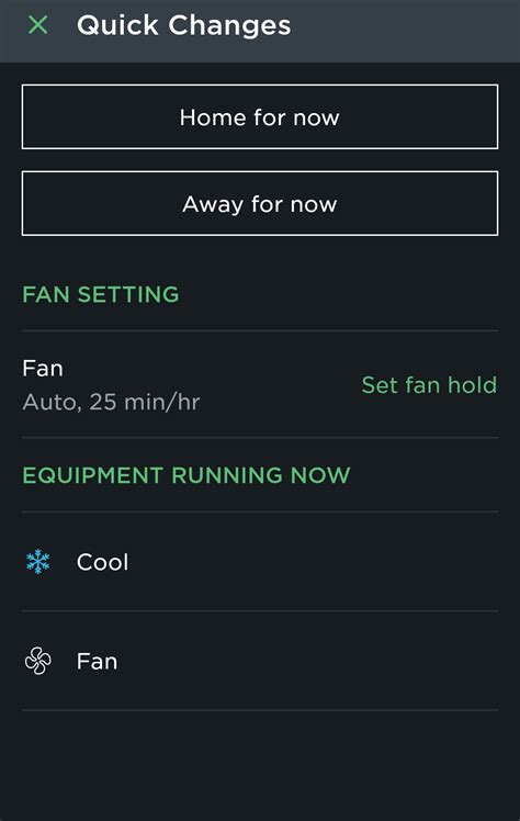 Set Fan Hold R Ecobee