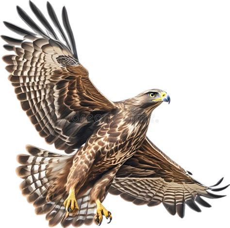 Common Buzzard Close Up Colored Pencil Sketch Of A Common Buzzard