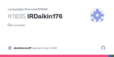 Irdaikin176 · Issue 1835 · Crankyoldgitirremoteesp8266 · Github
