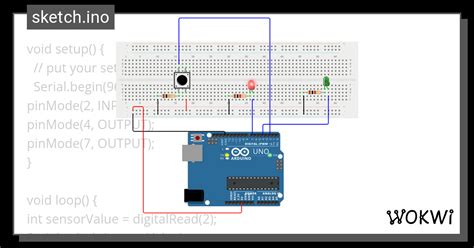 Basic Project Led Switch Wokwi ESP STM Arduino Simulator