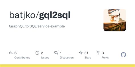 GitHub Batjko Gql Sql GraphQL To SQL Service Example