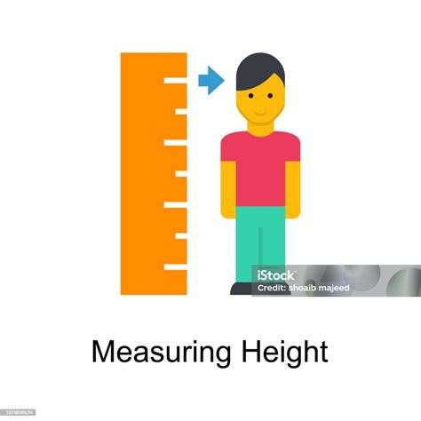 플랫 스타일로 높이 벡터 그림 측정 Eps 파일의 소아과 기호입니다 개념에 대한 스톡 벡터 아트 및 기타 이미지 개념 건강