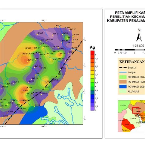 Amplification Map Of Research Areas In Sepaku District Download