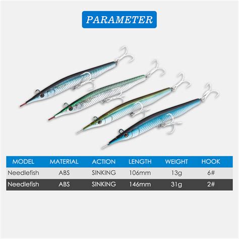 Evercatch Needlefish 1331g Sinking Pencil Hard Ba Grandado