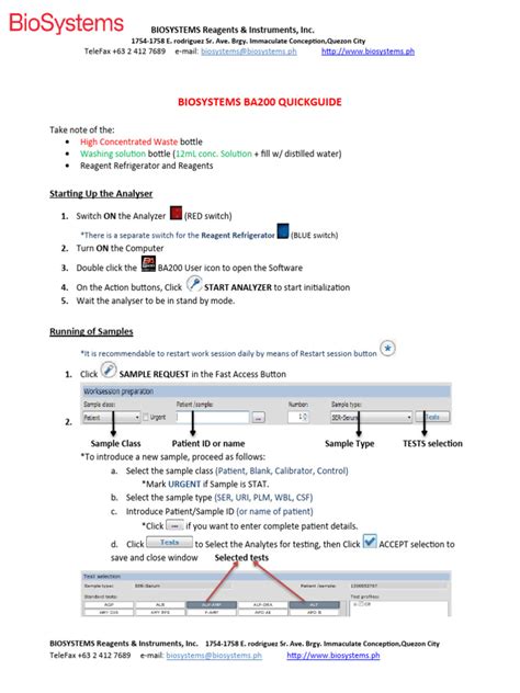 Biosystems Ba200 Quickguide Pdf Computer Science System Software