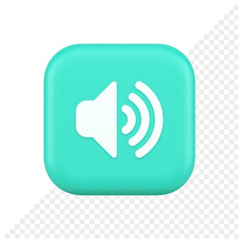 Premium PSD Volume Sound Button Speaker Acoustic Level Noise Wave Control D Realistic Icon