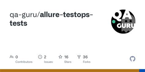 Github Qa Guruallure Testops Tests