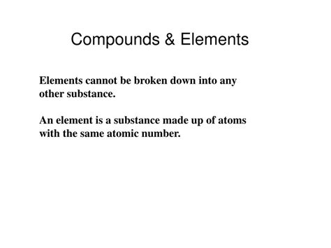 PPT Compounds Elements PowerPoint Presentation Free Download ID