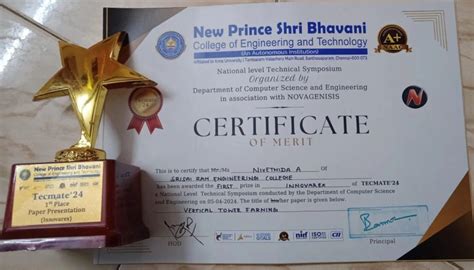 Nivethida A On Linkedin Paperpresentation Firstprize Teamwork