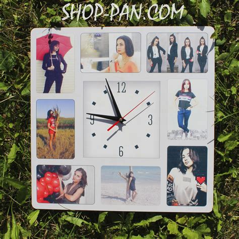 Настенные Часы с Гравировкой Часы 05 с Вашими Фото УФ Печать — Купить Недорого на Bigl Ua