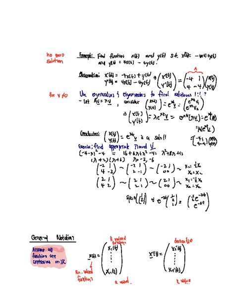 linear systems of first order diff equ example find functions xl and