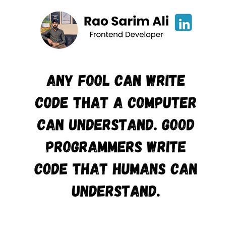 Codewithclarity Programming Softwaredevelopment Rao Sarim Ali