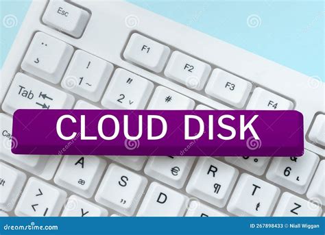 Conceptual Display Cloud Disk Word For Web Base Service That Provides Storage Space On A Remote
