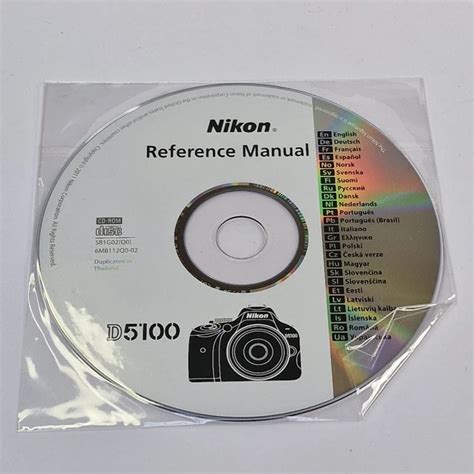 Nikon D5100 Digital Camera Reference Manual Cd Rom Multi Language £5