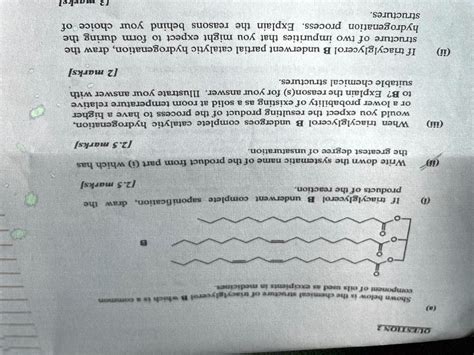Solved The Text Shown Below Is The Chemical Structure Of Triglycerol B