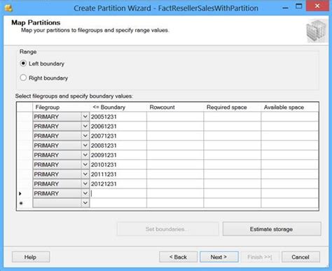 Partitioning Using The Wizard In Sql Server Database Journal