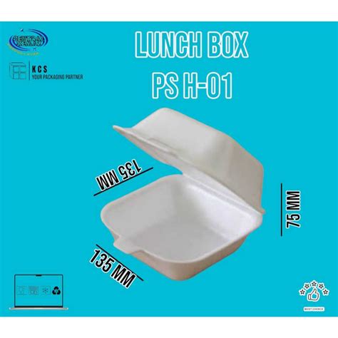 Jual Styrofoam Kecil Styrofoam Burger Tempat Snackandkue Foam Isi 200pc Lunch Box Kcs H 01