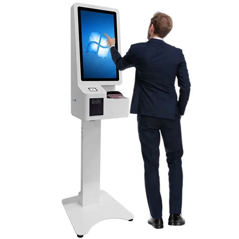 Wholesale 24 Inch Passport Scanner Kiosk Floor Standing Selfservice Check In Kiosk For Hotel