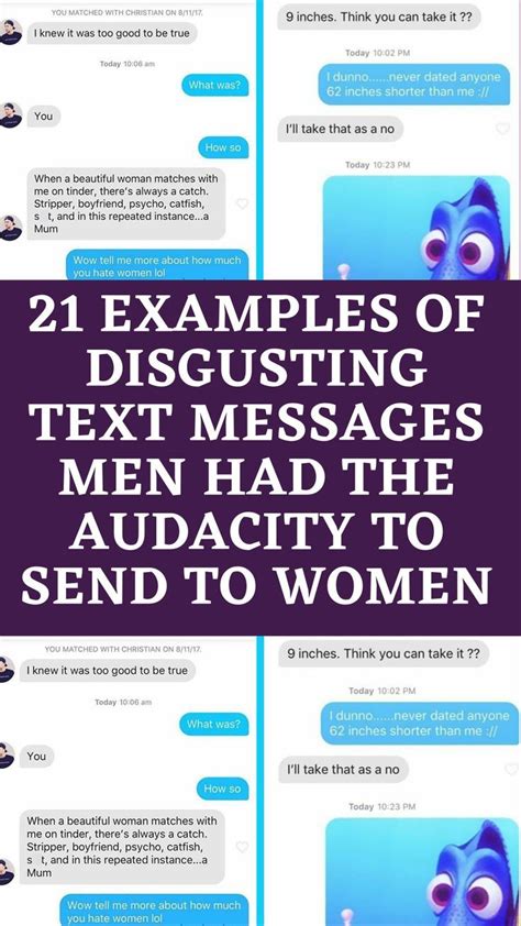 21 Examples Of Disgusting Text Messages Men Had The Audacity To Send To 21 Examples Of Disgusting Text Messages Men Had The Audacity To Send To
