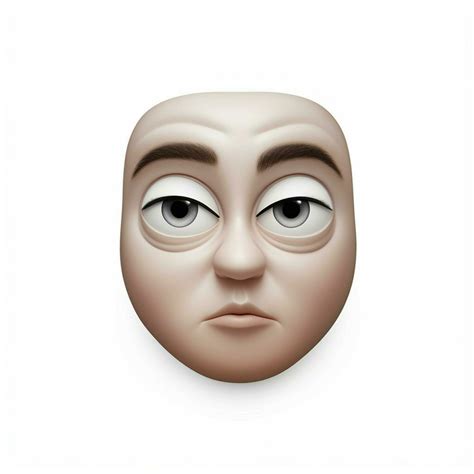 Face With Raised Eyebrow Emoji On White Background High 30687244 Stock