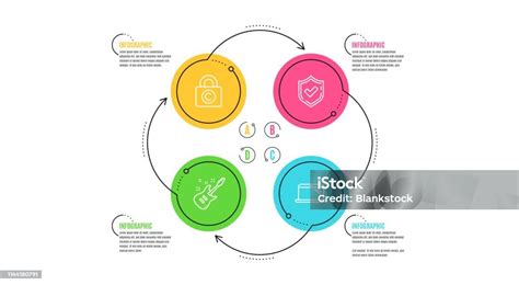일렉트릭 기타 저작권 사물함 및 확인 된 아이콘을 설정 합니다 노트북 기호입니다 벡터 0명에 대한 스톡 벡터 아트 및 기타