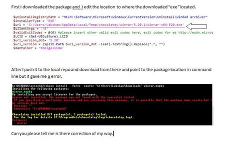 Windows How To Install The Exe Correctly Using Chocolatey Super User
