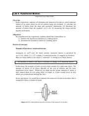 Lab6 Rotational Motion Pdf Lab 6 Rotational Motion Experiment Type Open Ended Overview In