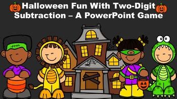 Halloween Fun With Two Digit Subtraction A PowerPoint Game TPT