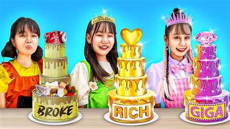 Poor Vs Rich Vs Giga Rich Girl At Birthday Party Funny Stories About