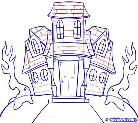Pictures Of Haunted Houses To Draw