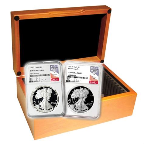 Certified Silver Eagle Sets Signed By Thomas Uram