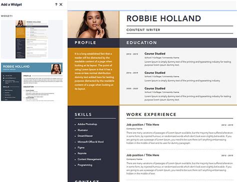Cv Builder Wix App Market