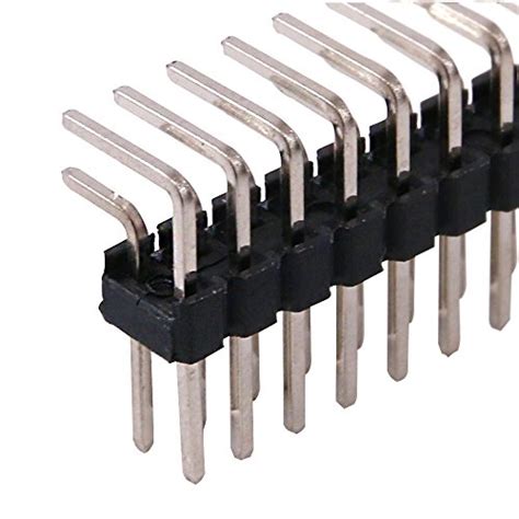 Glarks 40pcs 8 Kinds Of 2 54mm Breakaway Pcb Board 40 Pin Male And Female Pin Header Connectors