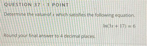 Solved Need Answer Asapquestion 37 1 Point Determine The